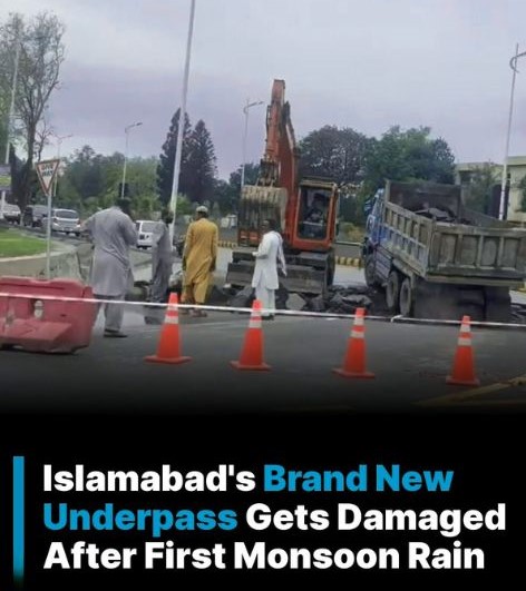 Islamabad’s Part of Serena Underpass Collapses After Monsoon Rains ...